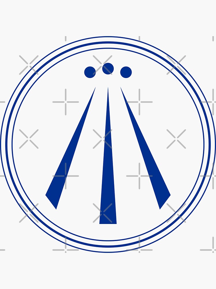 "Navy blue Awen Celtic Symbol" Sticker for Sale by patterniastudio | Redbubble