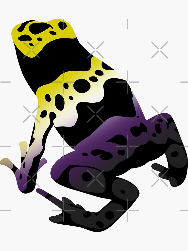 "Non-binary Pride Frog" Sticker for Sale by waywardbrother | Redbubble