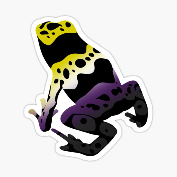 "Non-binary Pride Frog" Sticker for Sale by waywardbrother | Redbubble