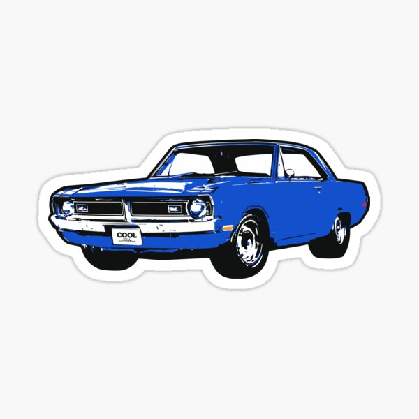 "Blue 70s DD" Sticker by CoolRide | Redbubble
