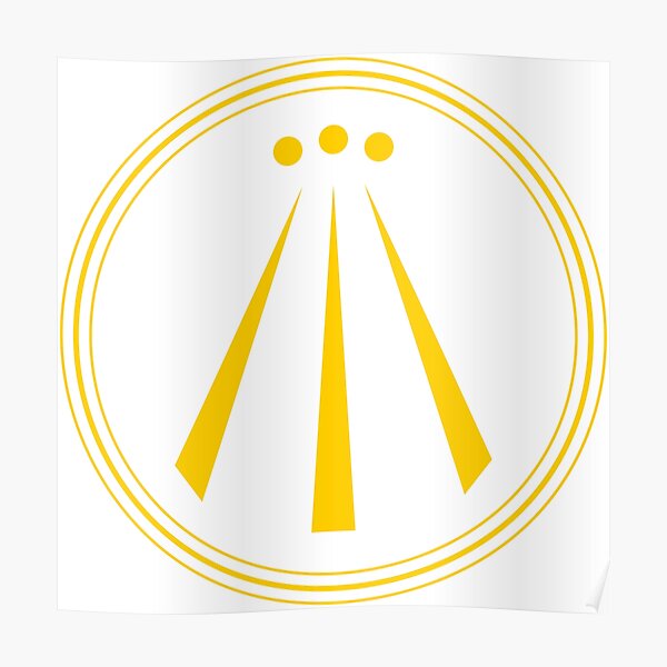 "Yellow Awen Celtic Symbol" Poster for Sale by patterniastudio | Redbubble