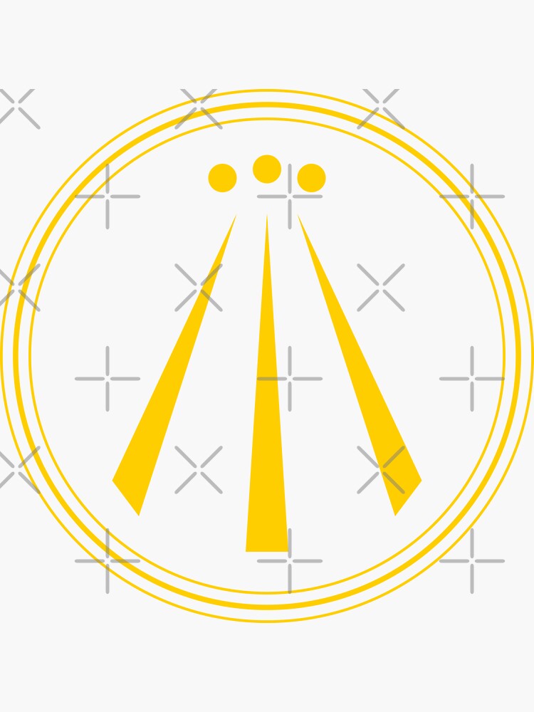 "Yellow Awen Celtic Symbol" Sticker by patterniastudio | Redbubble