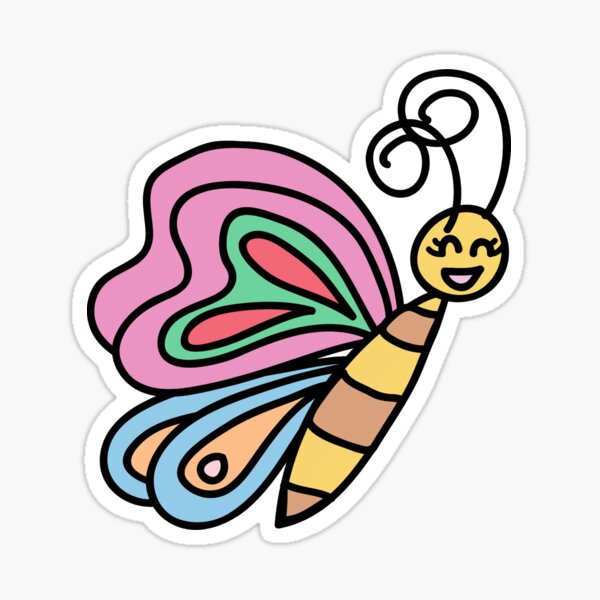 "Cute Butterfly" Sticker by ByMilagra | Redbubble
