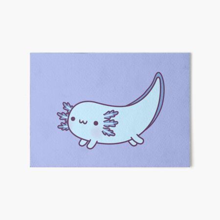 "Cute Blue Axolotl Doodle" Art Board Print by rustydoodle | Redbubble