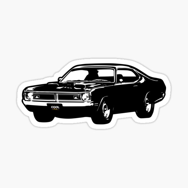 "Black 70s DD" Sticker by CoolRide | Redbubble