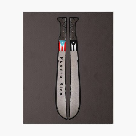 Lámina rígida for Sale con la obra «Banderas Puerto Rico Machete» de ...