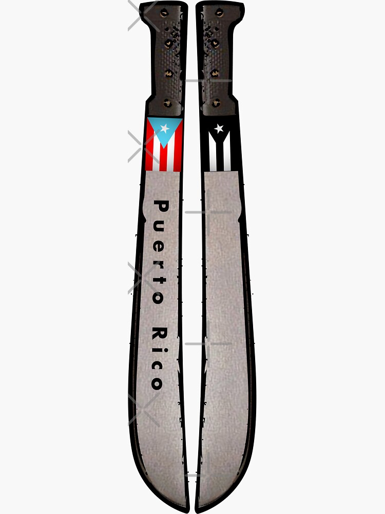 "Puerto Rico Machete Flags" Sticker for Sale by SoLunAgua . | Redbubble
