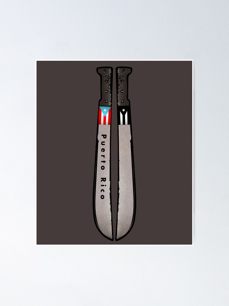 "Puerto Rico Machete Flags" Poster for Sale by liamaris | Redbubble