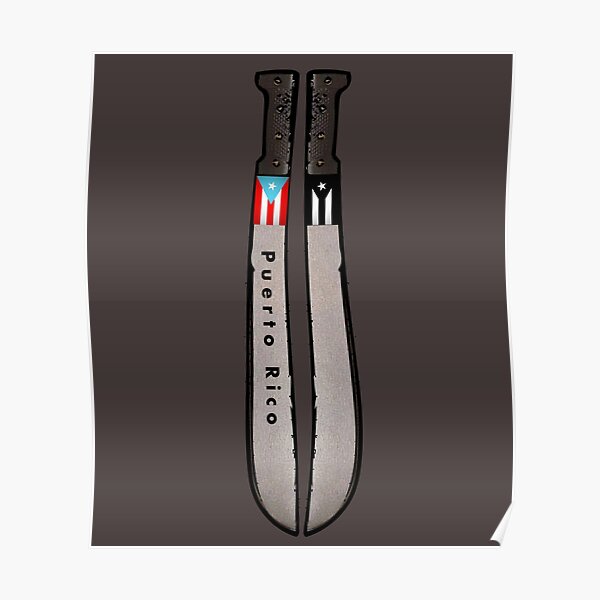 "Puerto Rico Machete Flags" Poster for Sale by liamaris | Redbubble
