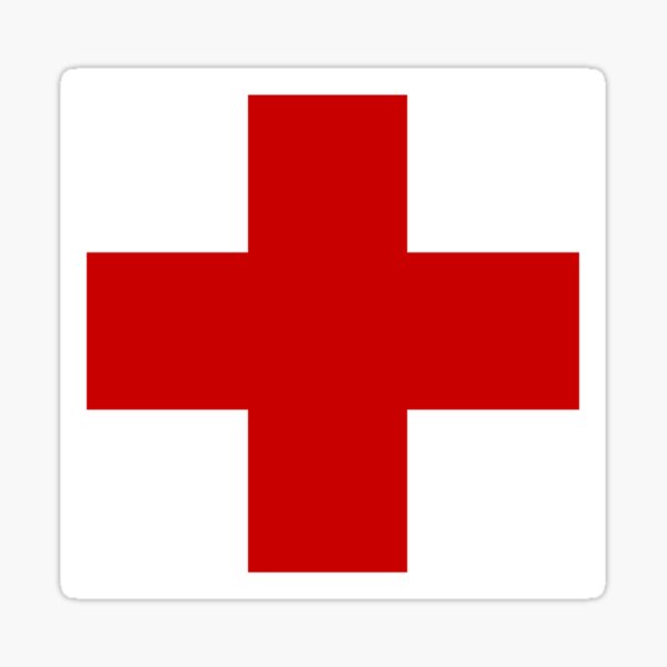 "Red Cross" Sticker for Sale by BIHSELLER | Redbubble