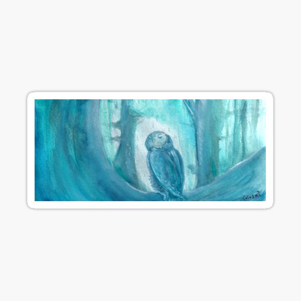 "A Wise Owl" Sticker by ColusaiArt | Redbubble