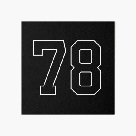 "Black Number 78 lucky sports jersey seventy eight" Art Board Print by ...