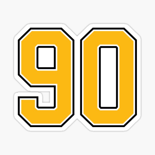 "Yellow Number 90 lucky sports jersey ninety" Sticker by HeavyStyle ...