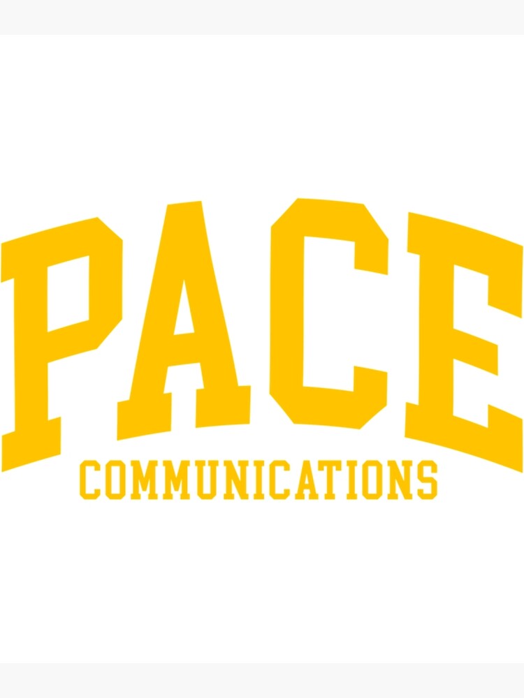 "pace communications - college font curved " Poster for Sale by ...