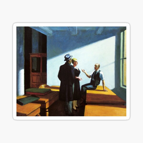 "Conference At Night, By edward Hopper Art Work" Sticker for Sale by ...