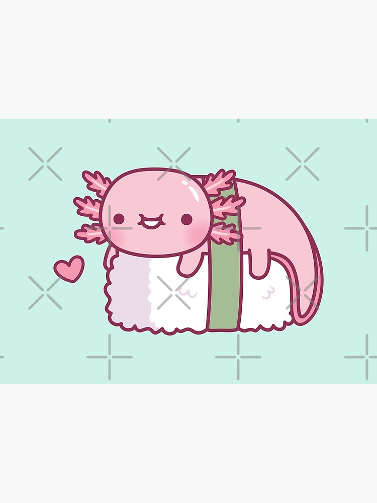 "Cute Axolotl Sushi Funny" Poster for Sale by rustydoodle | Redbubble