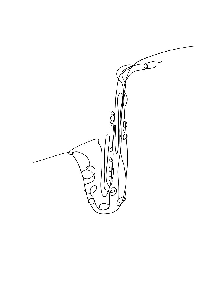"Saxophone one line drawing" Poster for Sale by gsquiggles | Redbubble