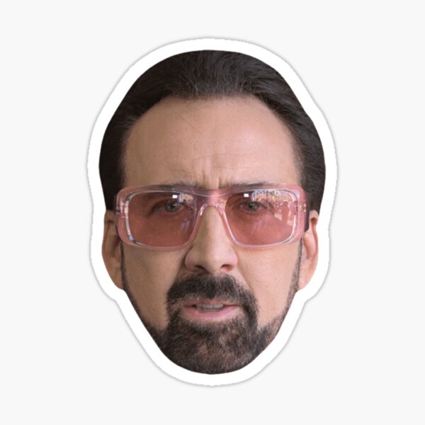 "Nicolas Cage" Sticker for Sale by merlingiuslionu | Redbubble