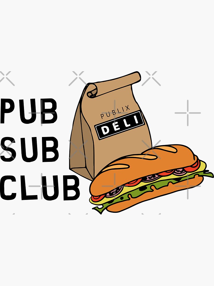 "pub sub club" Sticker for Sale by ESTAFOX | Redbubble