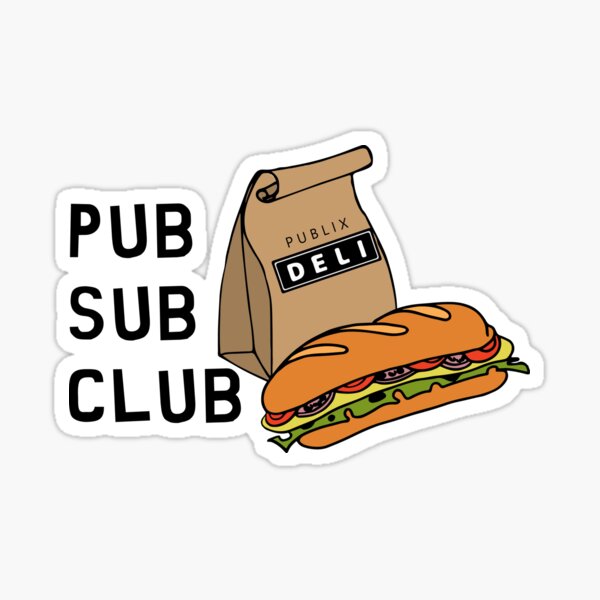 "pub sub club" Sticker for Sale by ESTAFOX | Redbubble