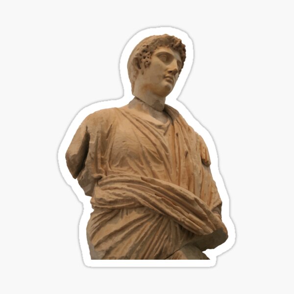 "Statue of Roman Citizen Wearing Toga Vector Art" Sticker by taiche ...
