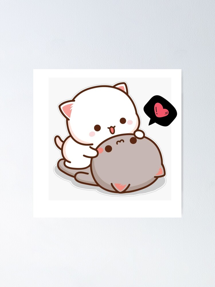 "cute Peach and Goma love story" Poster by Mochi-design | Redbubble