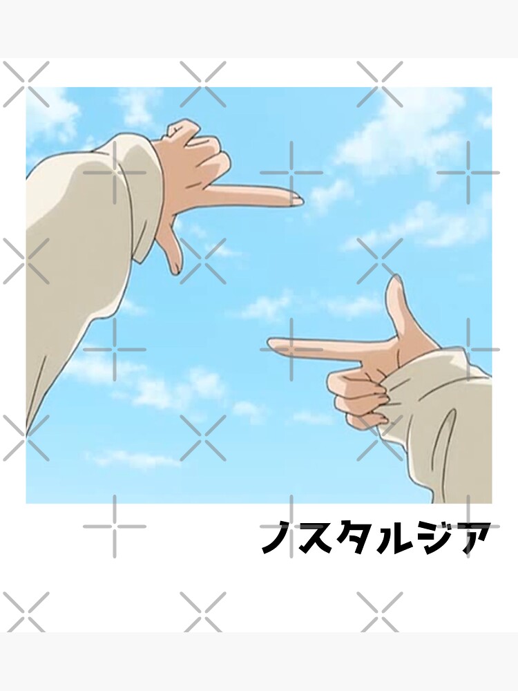 "Anime Hand Frame | Anime Aesthetic" Sticker by PopUpShirt | Redbubble