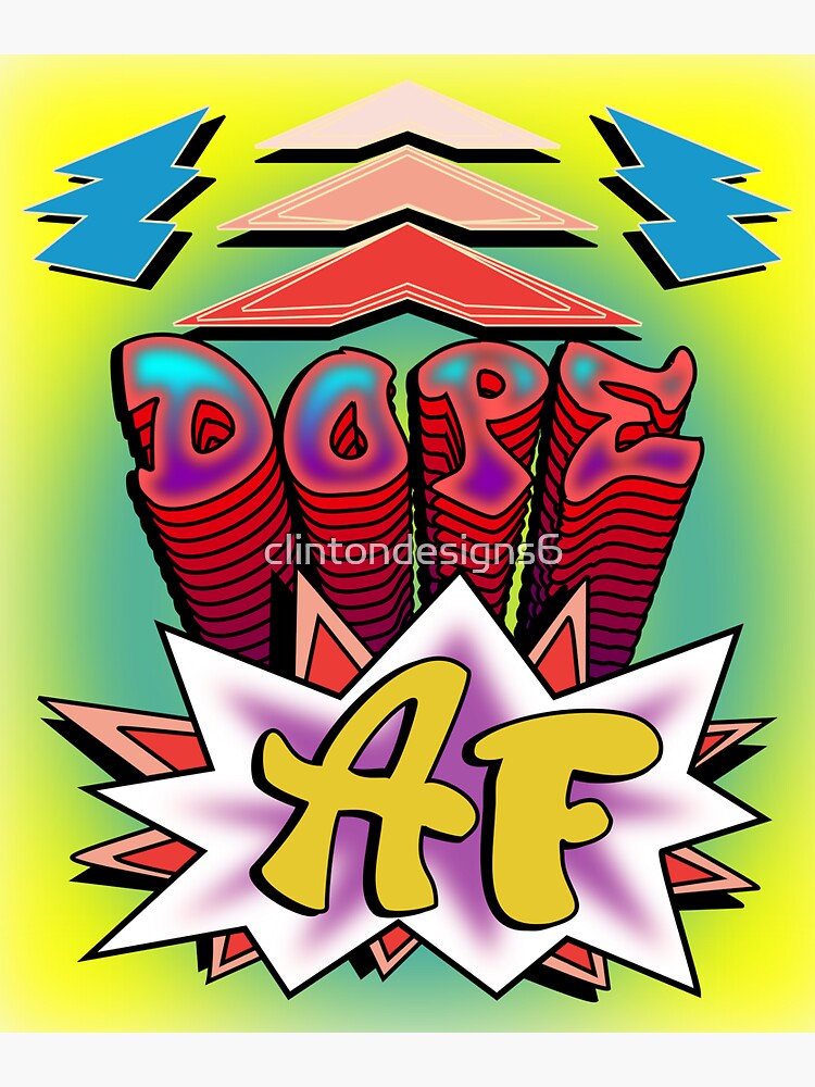 "Dope AF Popart style" Sticker by clintondesigns6 | Redbubble