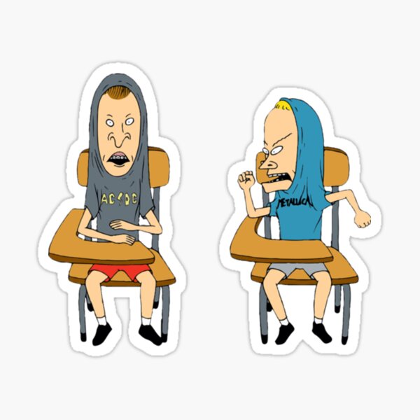 "Beavis and Butt Gift Fan" Sticker by ElmoYomaa | Redbubble