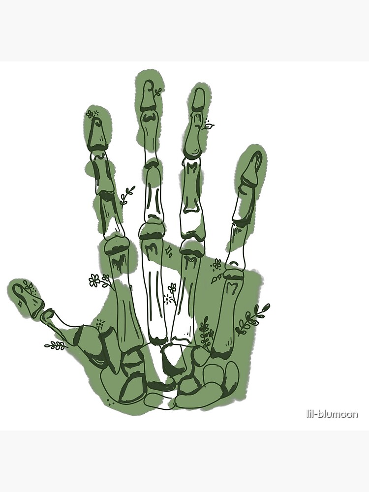 "Sage green skeleton hand " Art Print by lil-blumoon | Redbubble