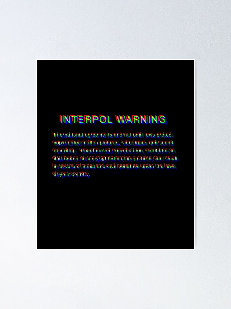 Póster «Advertencia de Interpol» de pabloestamor | Redbubble