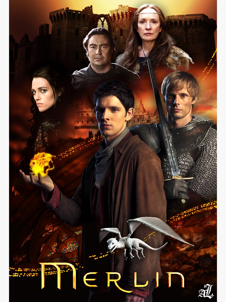 "BBC Merlin Poster 27" Sticker by Alysaurum | Redbubble