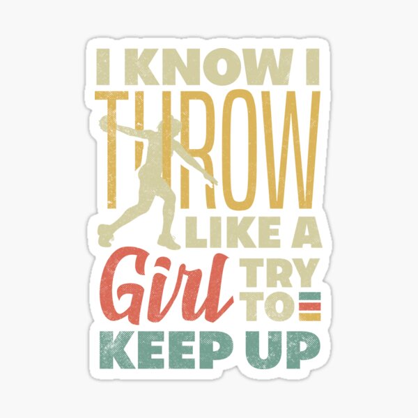 "Track and Field Discus Throw Female Thrower" Sticker by ShopTheStyle ...