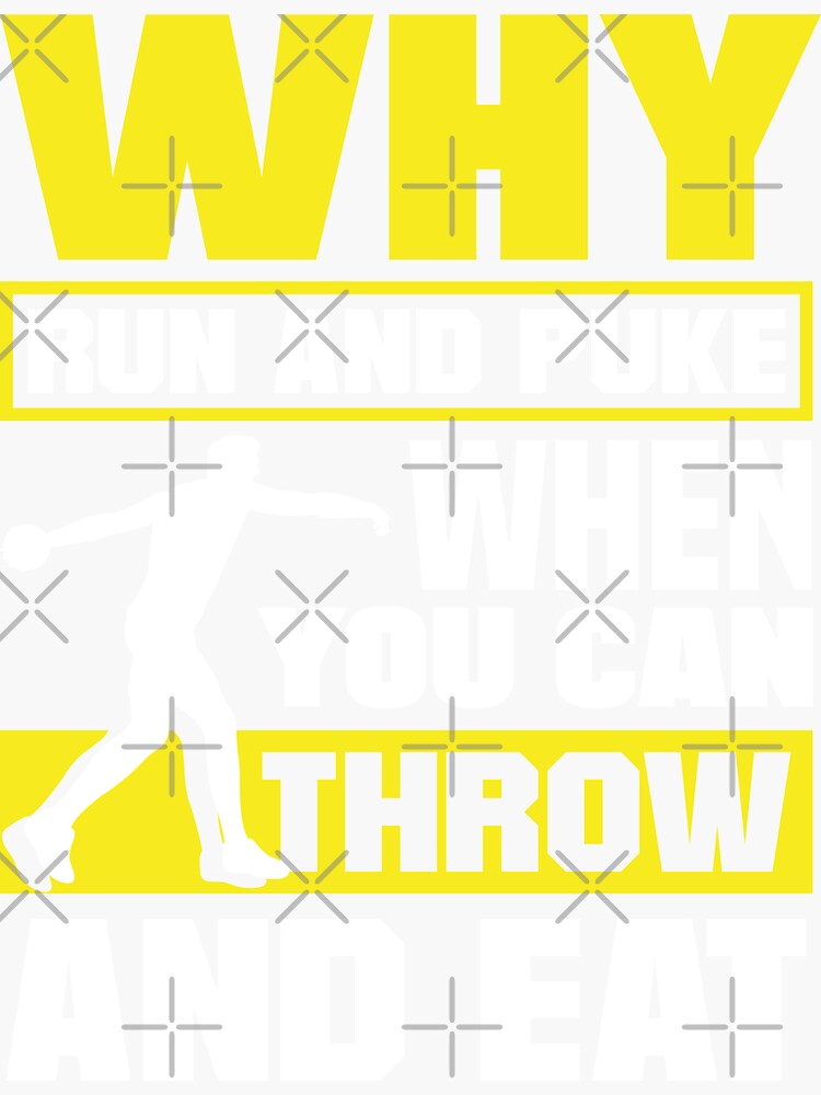 "Discus Throwing Discus Thrower Track and Field Why Run Funny" Sticker ...