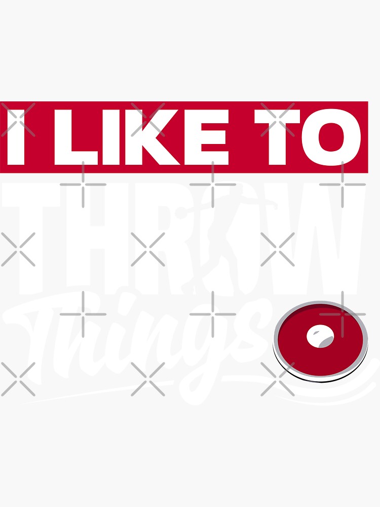 "Discus Throwing Discus Thrower Track and Field Like To Throw" Sticker ...