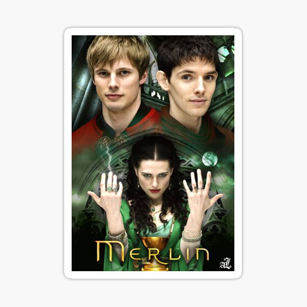 "BBC Merlin Poster 30" Sticker by Alysaurum | Redbubble