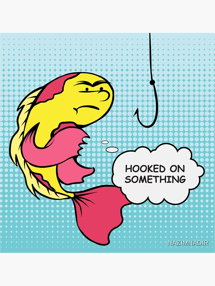"Hooked on Something,pop art,vintage,pop culture,cartoon,colorful,fun ...
