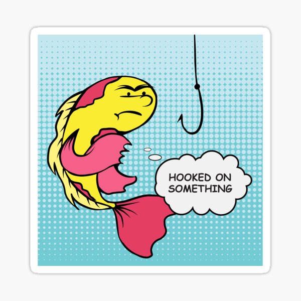 "Hooked on Something,pop art,vintage,pop culture,cartoon,colorful,fun ...