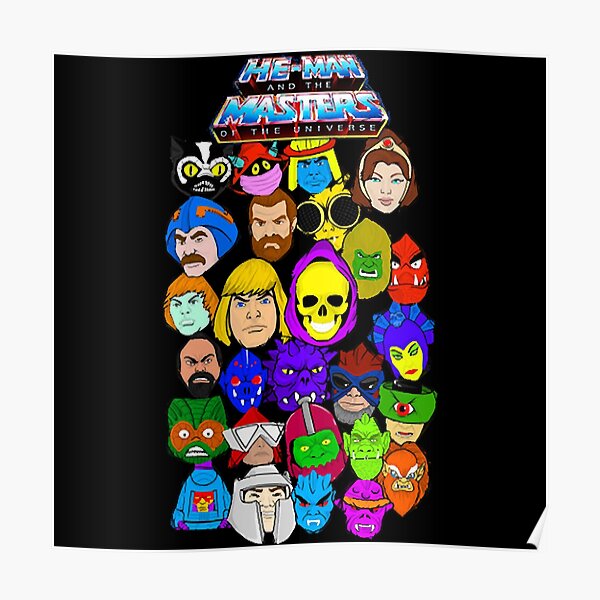 "He Man Masters of the Universe collage art " Poster for Sale by ...
