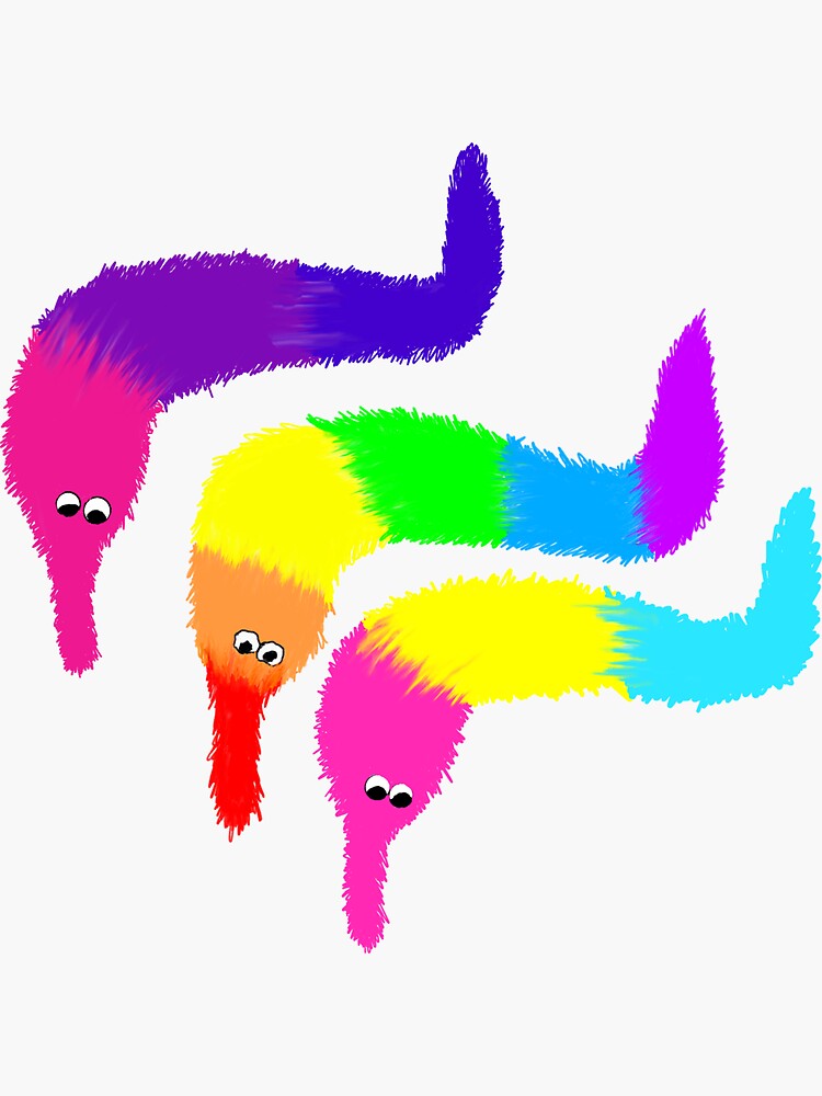 "Pride Worm Pack 1" Sticker by Beczhy14 | Redbubble