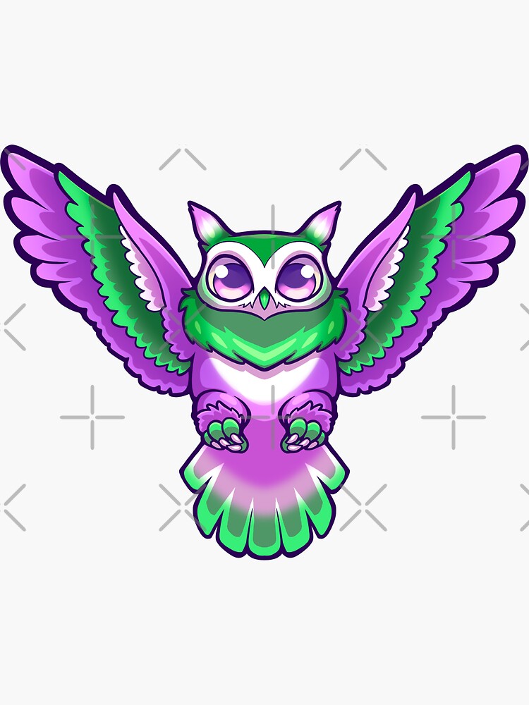 "Queer Pride Owl" Sticker for Sale by SashaArtz | Redbubble