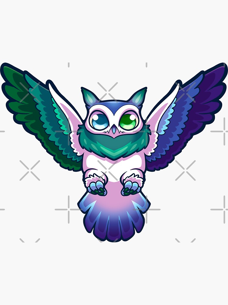"Gay Man Pride Owl" Sticker by SashaArtz | Redbubble