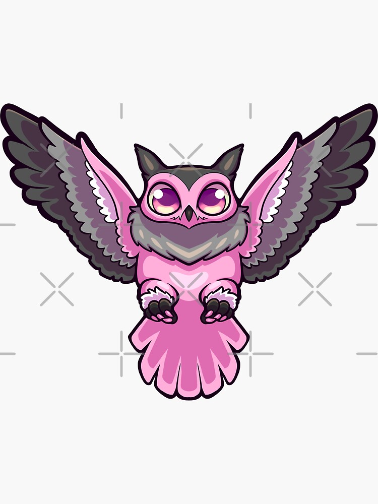 "Demi Girl Pride Owl" Sticker by SashaArtz | Redbubble