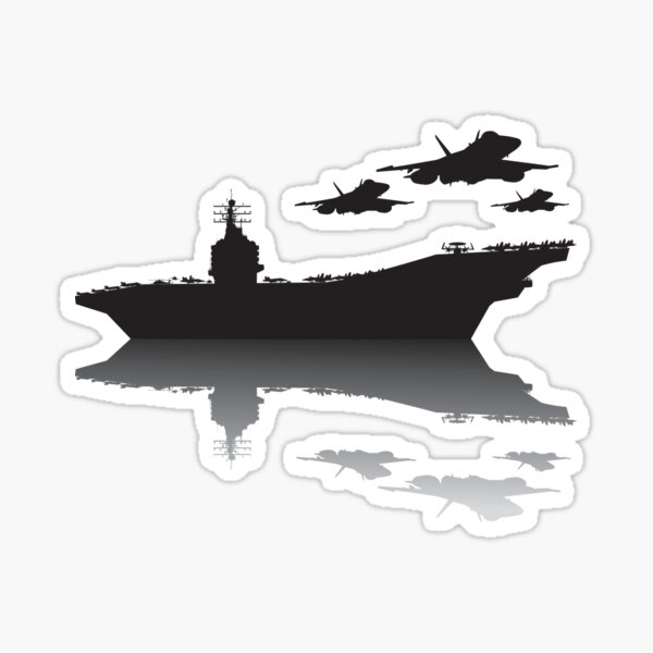 "Fighter Aircraft Carriers - Color 02" Sticker by SumarUp | Redbubble