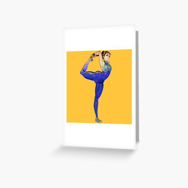 "Chun Li Stretching in Sporty Costume" Greeting Card by ECCHI-ART ...