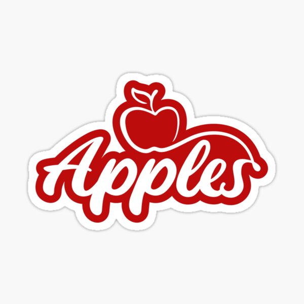 "Apples " Sticker by whiteblack2 | Redbubble