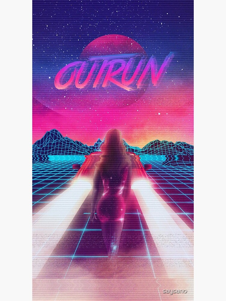 "Outrun 80s Retro Vaporwave Style" Art Print for Sale by saysano ...