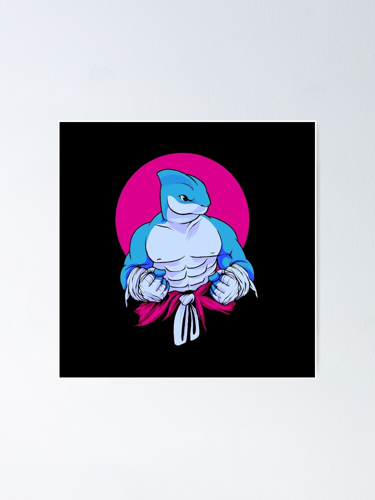 "Ground Shark Mixed Martial Arts Fighter" Poster for Sale by BakaOutfit ...