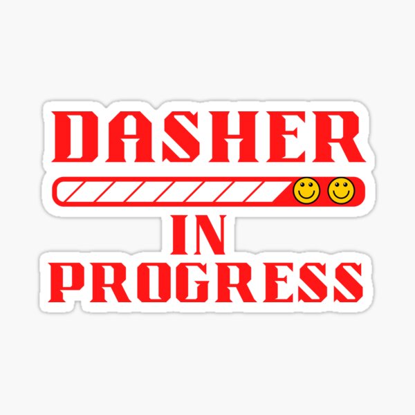 "Driving Dasher In Progress | Food Driver Appreciation" Sticker for ...