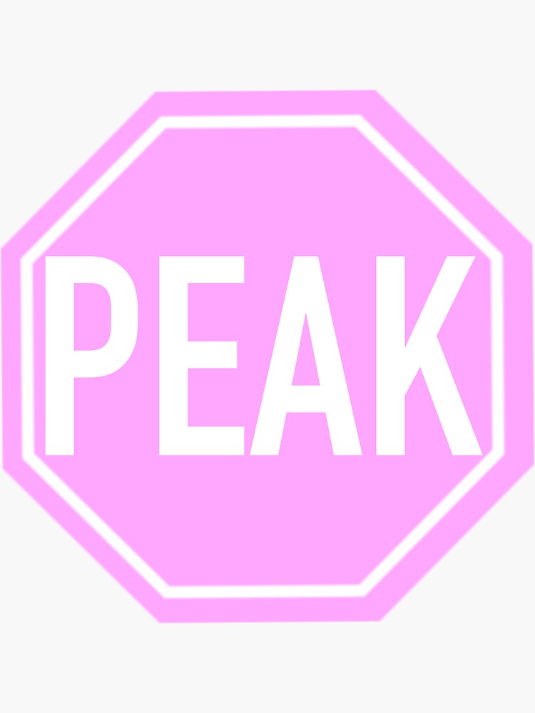 "Peak Stop sign" Sticker by PEAK2022 | Redbubble